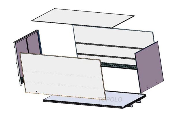 Dry Box Truck Bodies Made of Fiberglass Sandwich Panels - TOPOLOGROUP